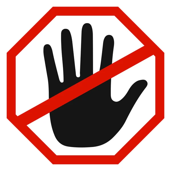 Stop Ikon Tanda Dengan Tangan Dalam Lingkaran Vektor Stok Vektor Stok ...