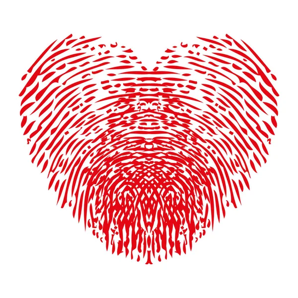 ᐈ Love fingerprint stock vectors, Royalty Free red heart fingerprint ...