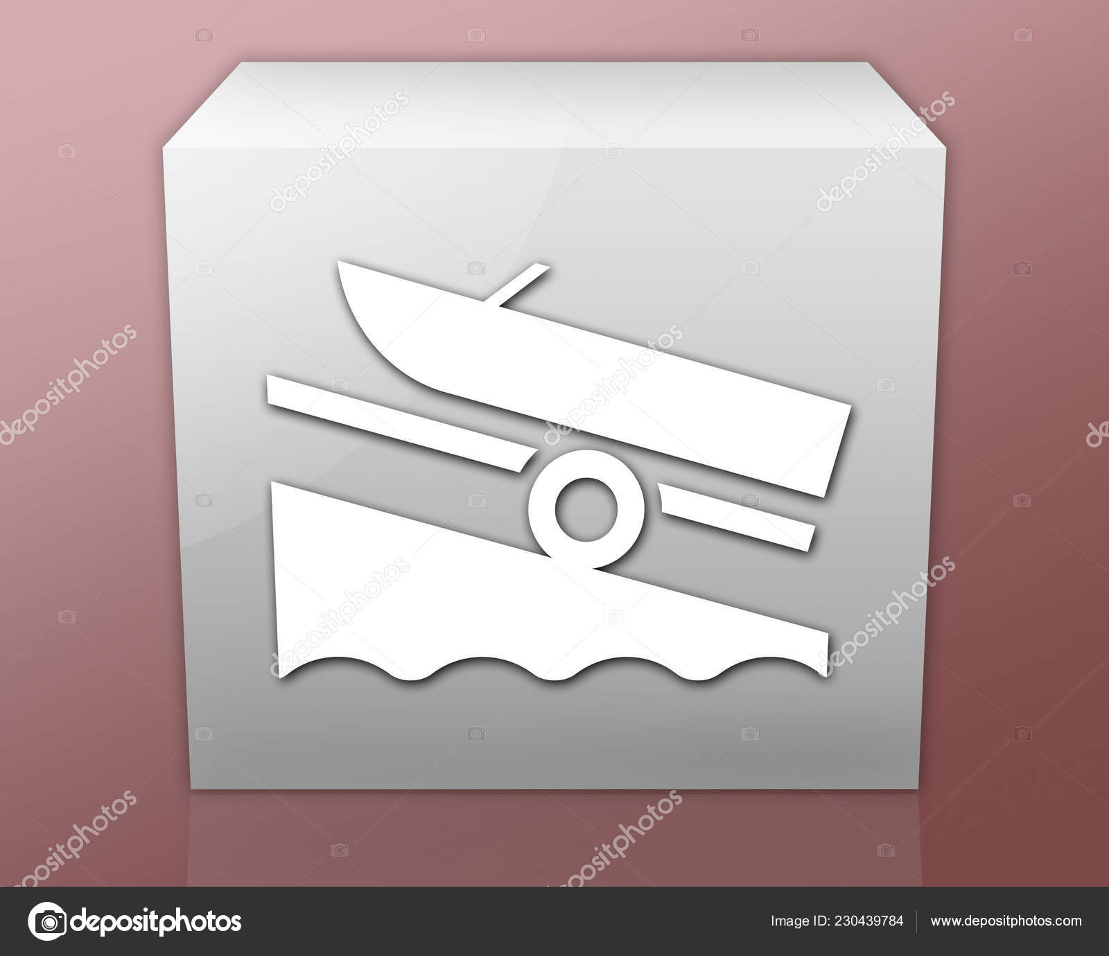 Icon Button Pictogram Boat Ramp Symbol — Stock Photo © mindscanner ...