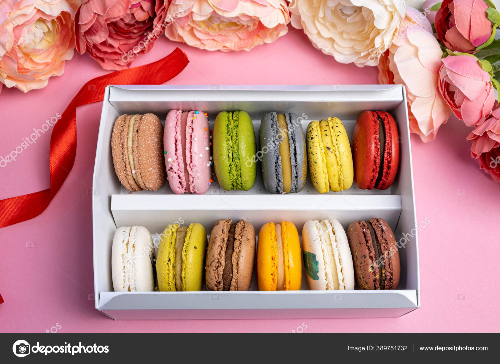 Colorful Modern Macaroons Gift Box Pink Celebration Romantic Party ...