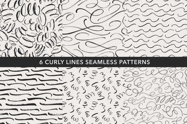 Hand drawn curly lines pattern — Stock Vector © gevko93 #172574818