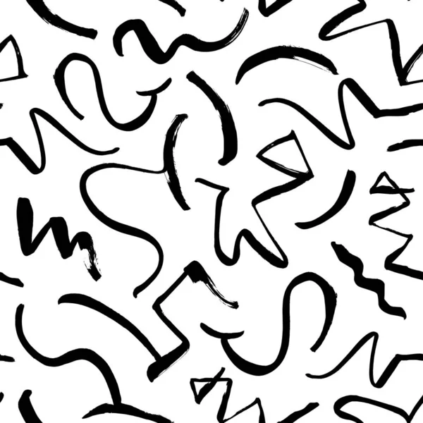 Maze with swirled, curved lines vector seamless pattern. Repeating abstract background with ...