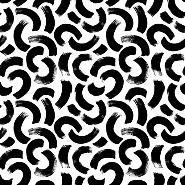 Maze with swirled, curved lines vector seamless pattern. Repeating abstract background with ...