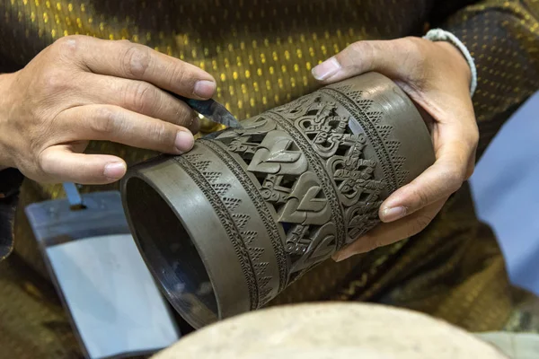 Pottery Carving Pattern Engraving Patterns — Stock Photo © prarinya ...