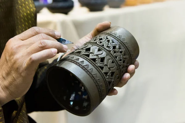 Pottery Carving Pattern Engraving Patterns — Stock Photo © prarinya ...