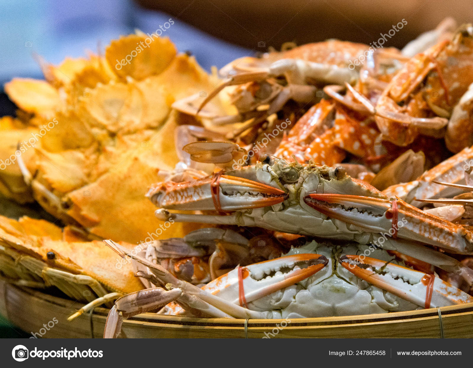 Closeup hot Steamed Crabs, Steamed Crab sea food — Stock Photo ...
