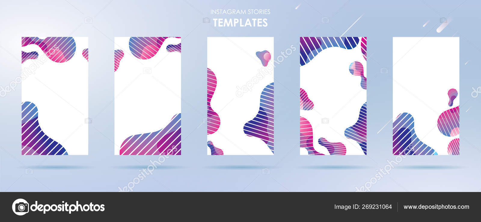 Instagram story with wave liquid and gradient splashes collection for ...