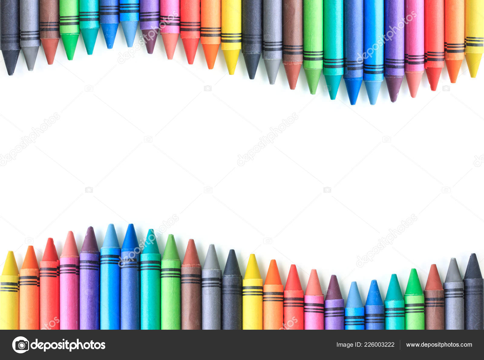 Crayon Drawing Border Multicolored Background Stock Photo by ©anginta ...