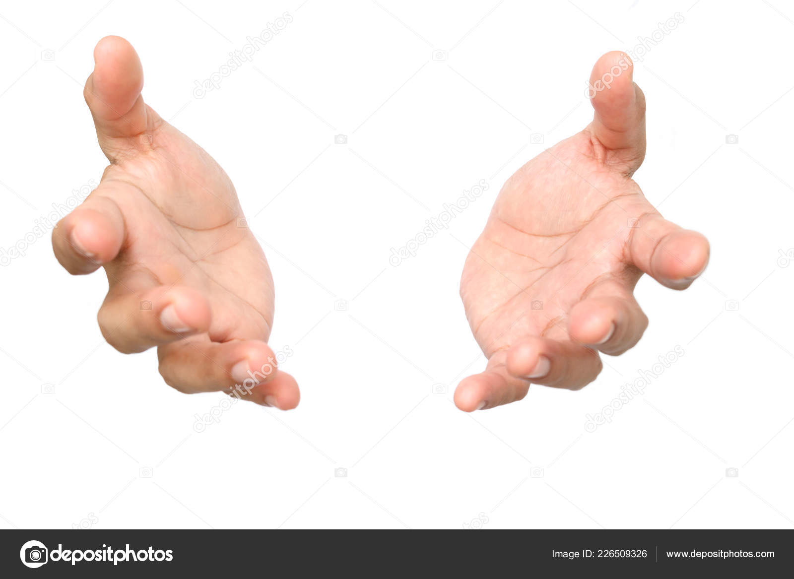 Hand Man Symbol Open Give Take White Background Stock Photo by ©anginta ...