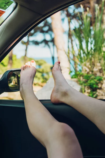 Feet out car Stock Photos, Royalty Free Feet out car Images | Depositphotos