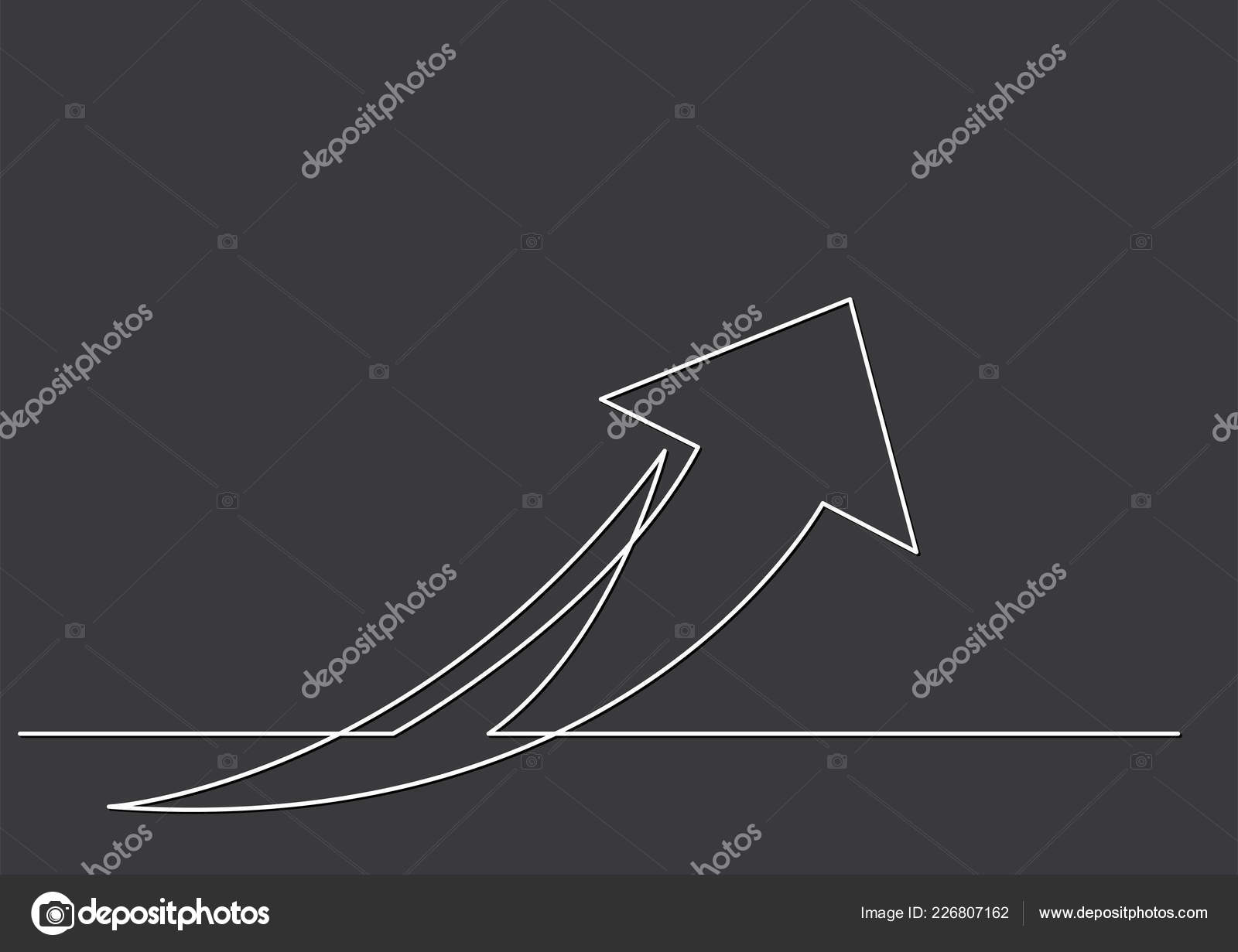 Continuous Line Drawing Arrow Stock Vector Image by ©OneLineStock ...
