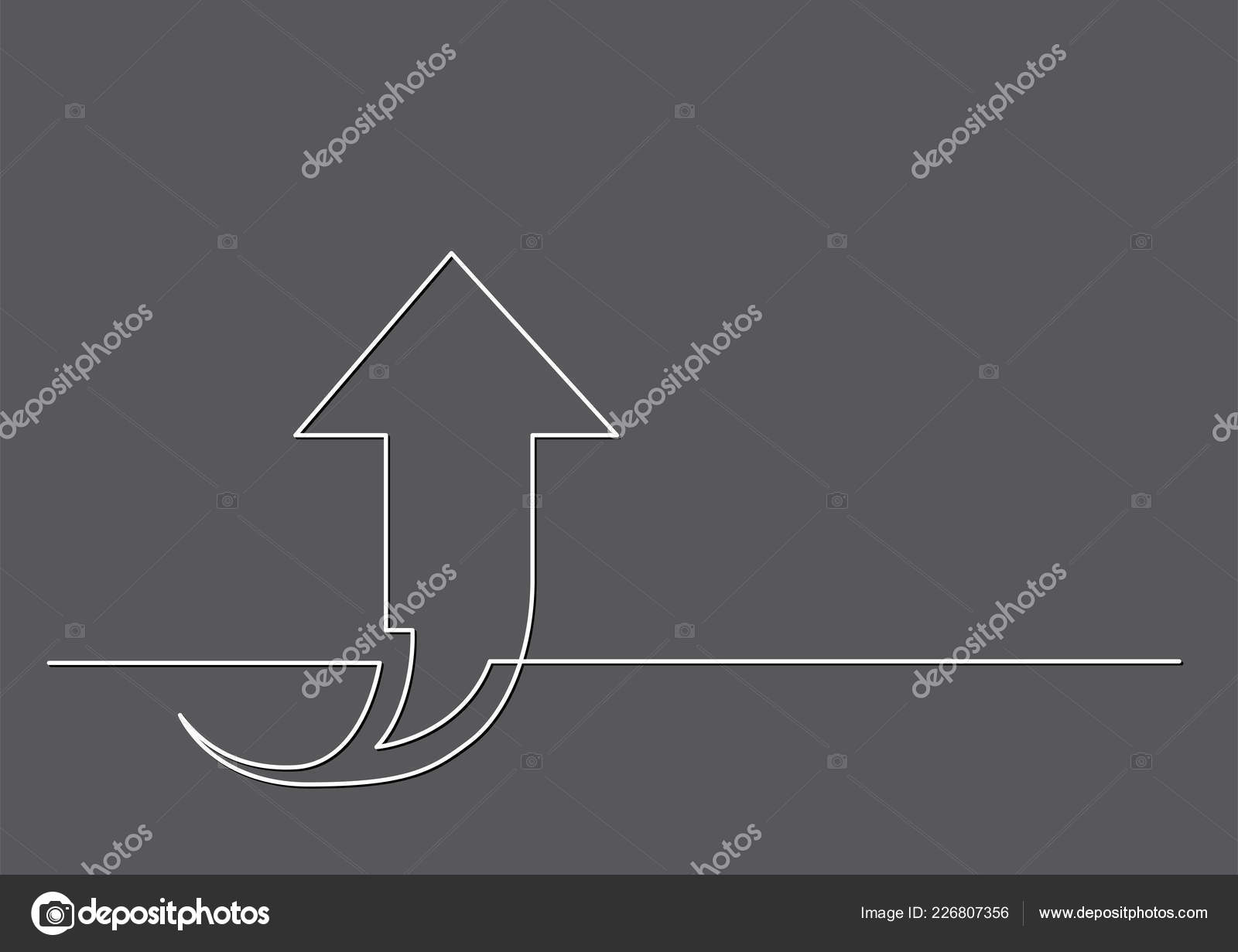 Continuous Line Drawing Arrow Going Stock Vector Image by ©OneLineStock ...