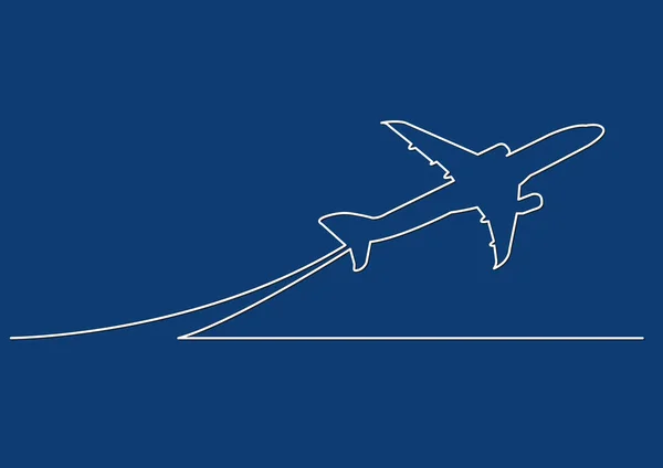 Airplane line art Vector Images | Depositphotos