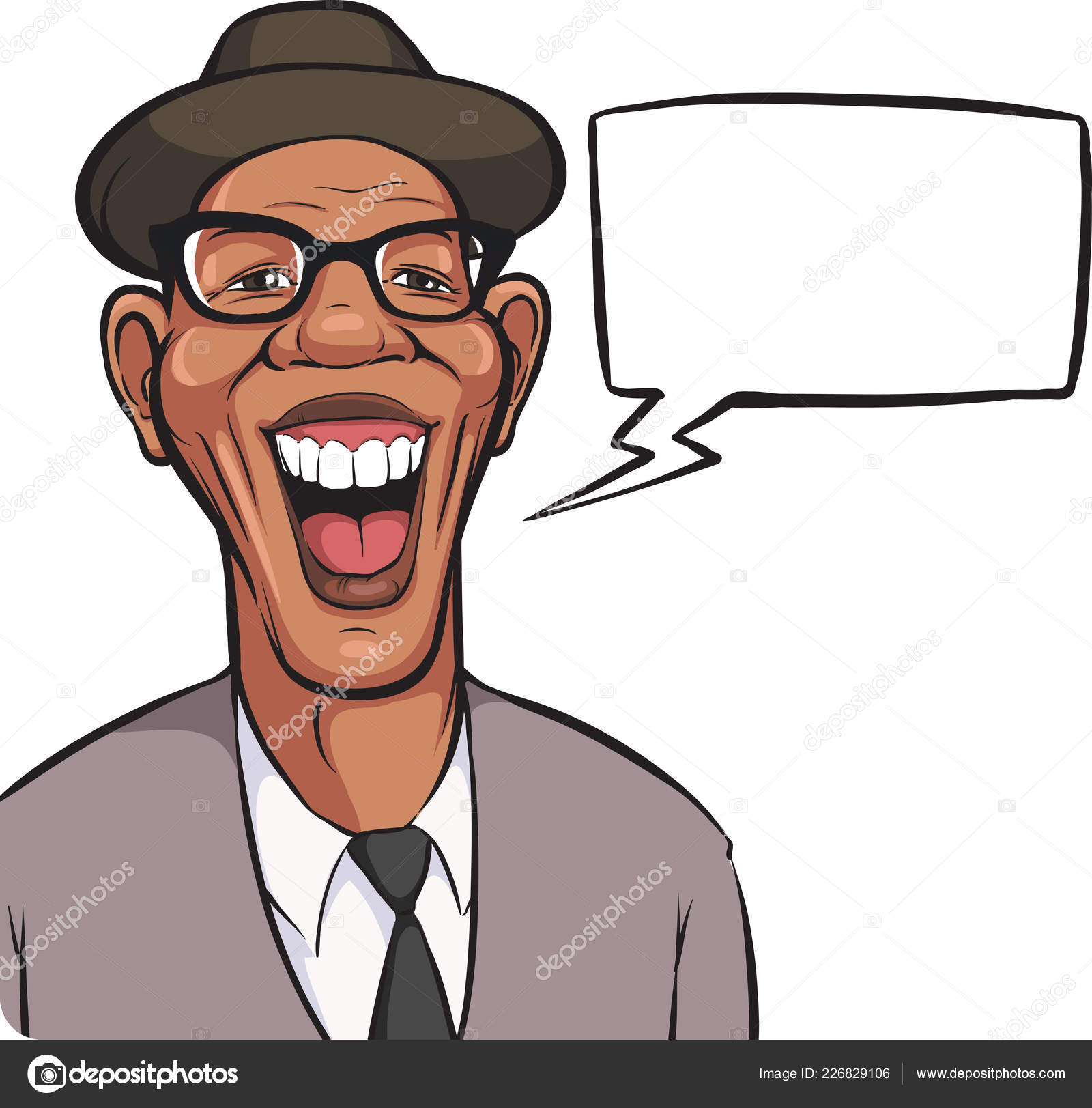 Homem De Desenho Animado Rindo