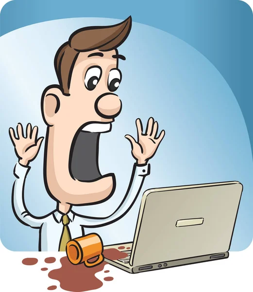 Frustrated Computer User Clipart