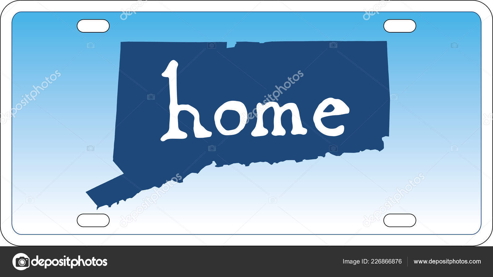 Connecticut State License Plate Vector Stock Vector by ©OneLineStock ...