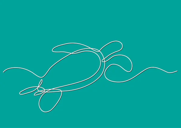 Sea turtle line drawing | Single Line Drawing Sea Turtle Swimming ...