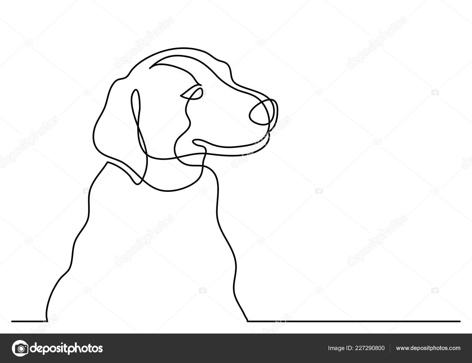 Bumper Stickers Happy Doggo one line drawing sticker Paper etna.com.pe