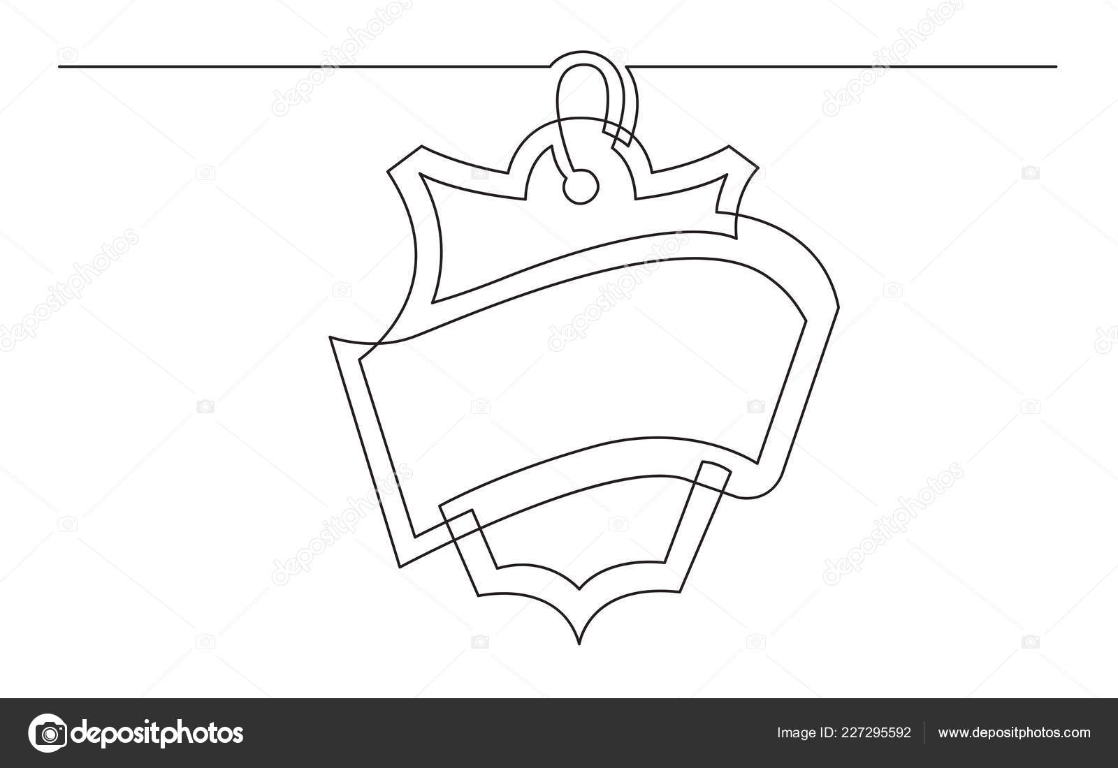 Continuous Line Drawing Tag Label Design Stock Vector by ©OneLineStock ...