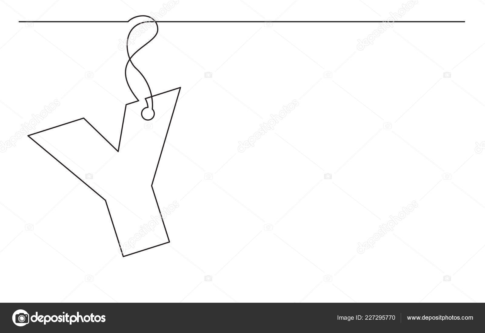 Continuous Line Drawing Alphabet Letter Label Design Stock Vector Image ...