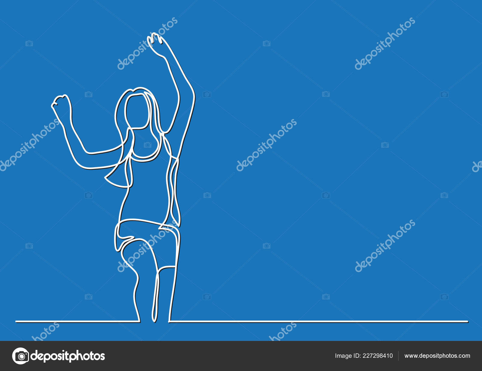 Happy Dancing Woman Continuous Line Drawing Stock Vector by ... Happy Dancing Woman Continuous Line Drawing Stock Vector by ...