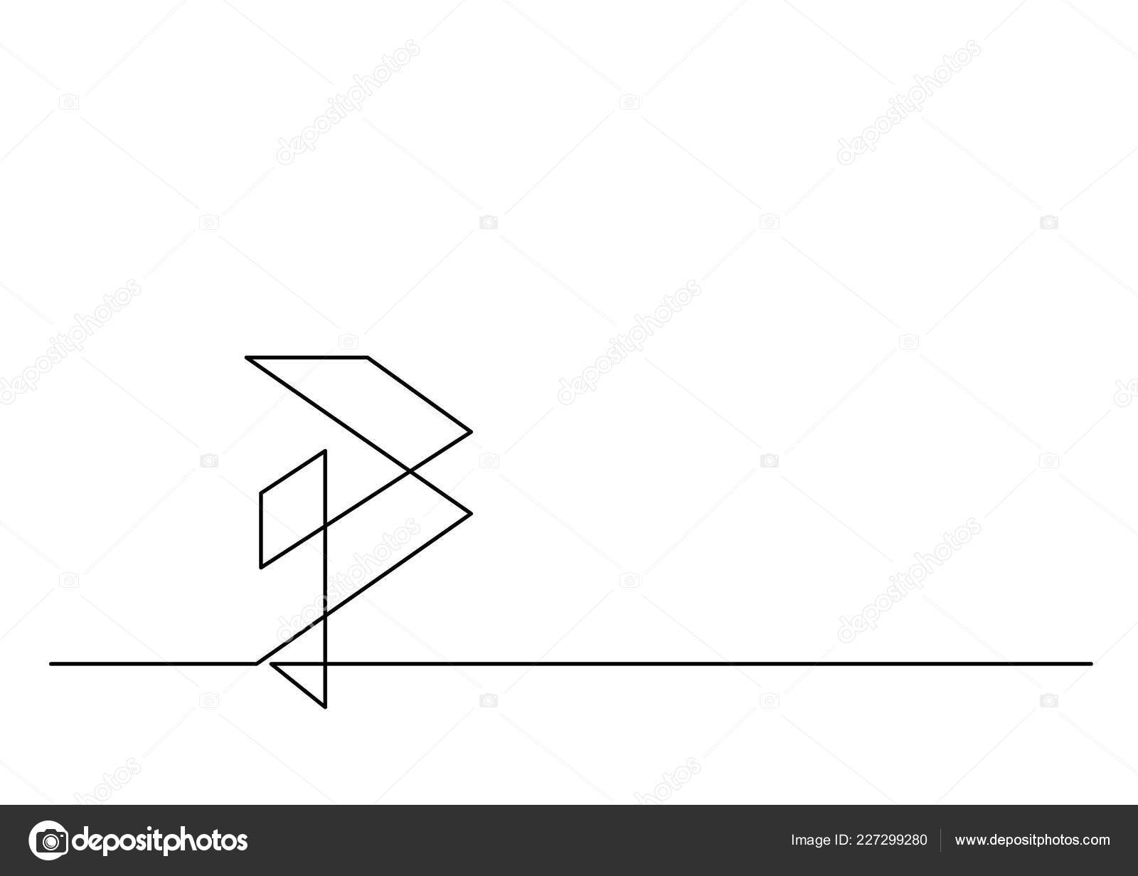 One Line Logo Design Abstract Geometrical Symbol Stock Vector Image by ...