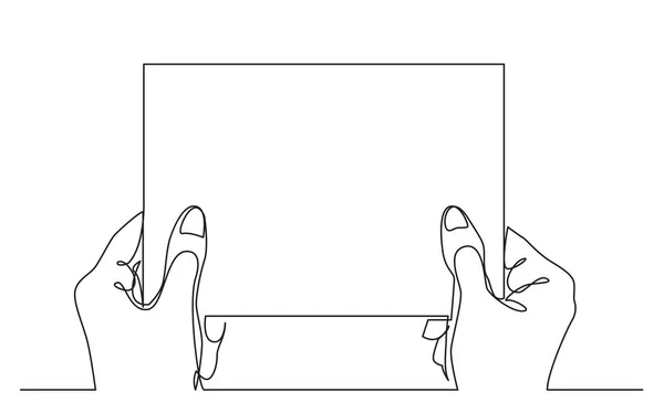 Continuous Line Drawing Hands Writing Workbook Stock Vector Image by ...