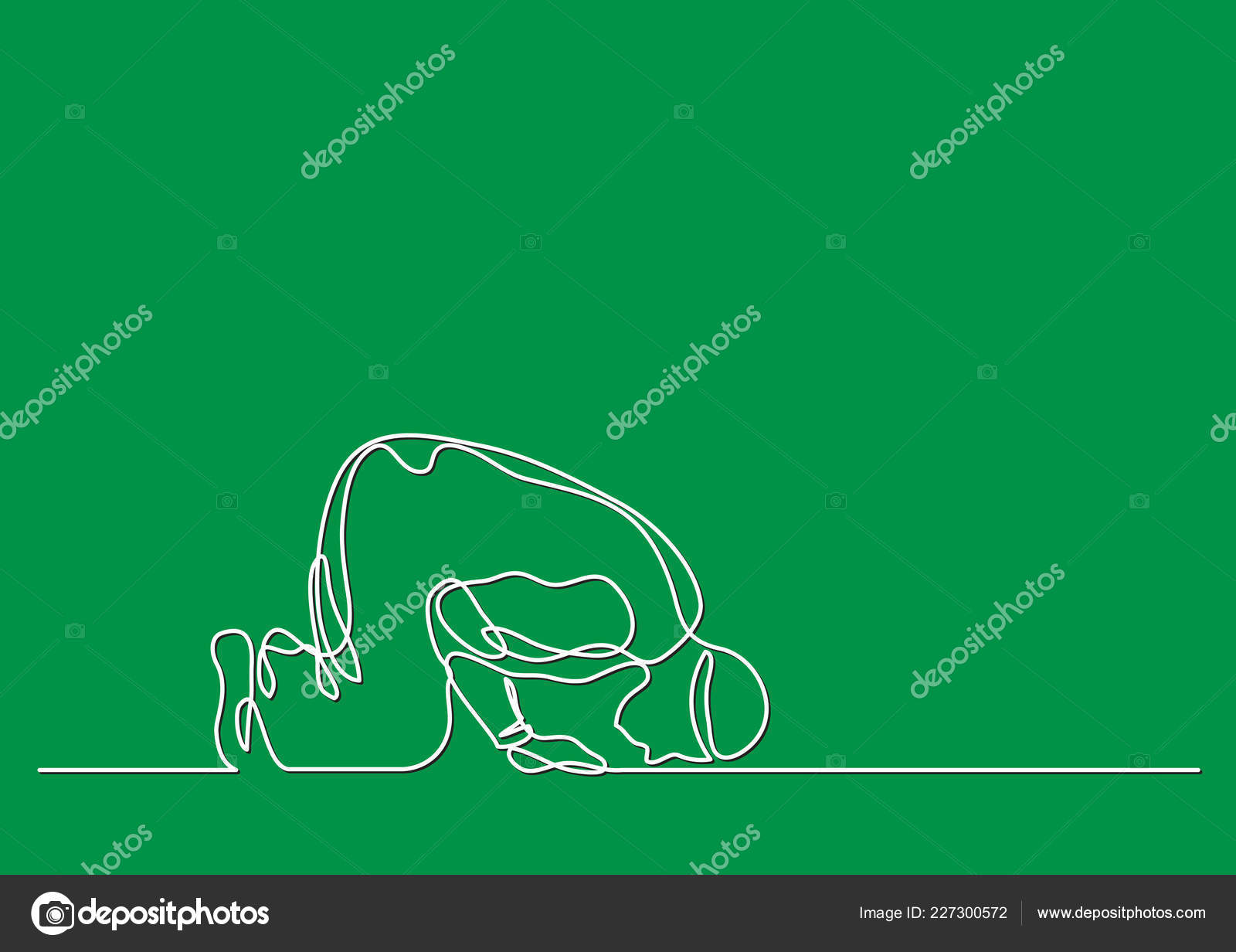 Muslim Praying Single Line Drawing Stock Vector Image by ©OneLineStock ...
