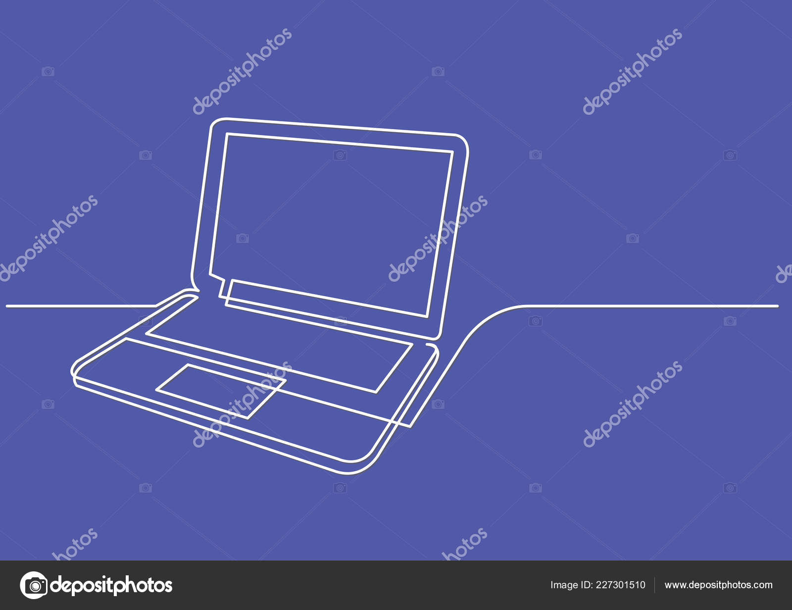 Continuous Line Drawing Laptop Computer Stock Vector by ©OneLineStock ...