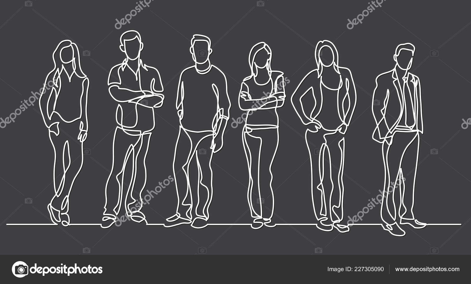 Drawings Of People Standing