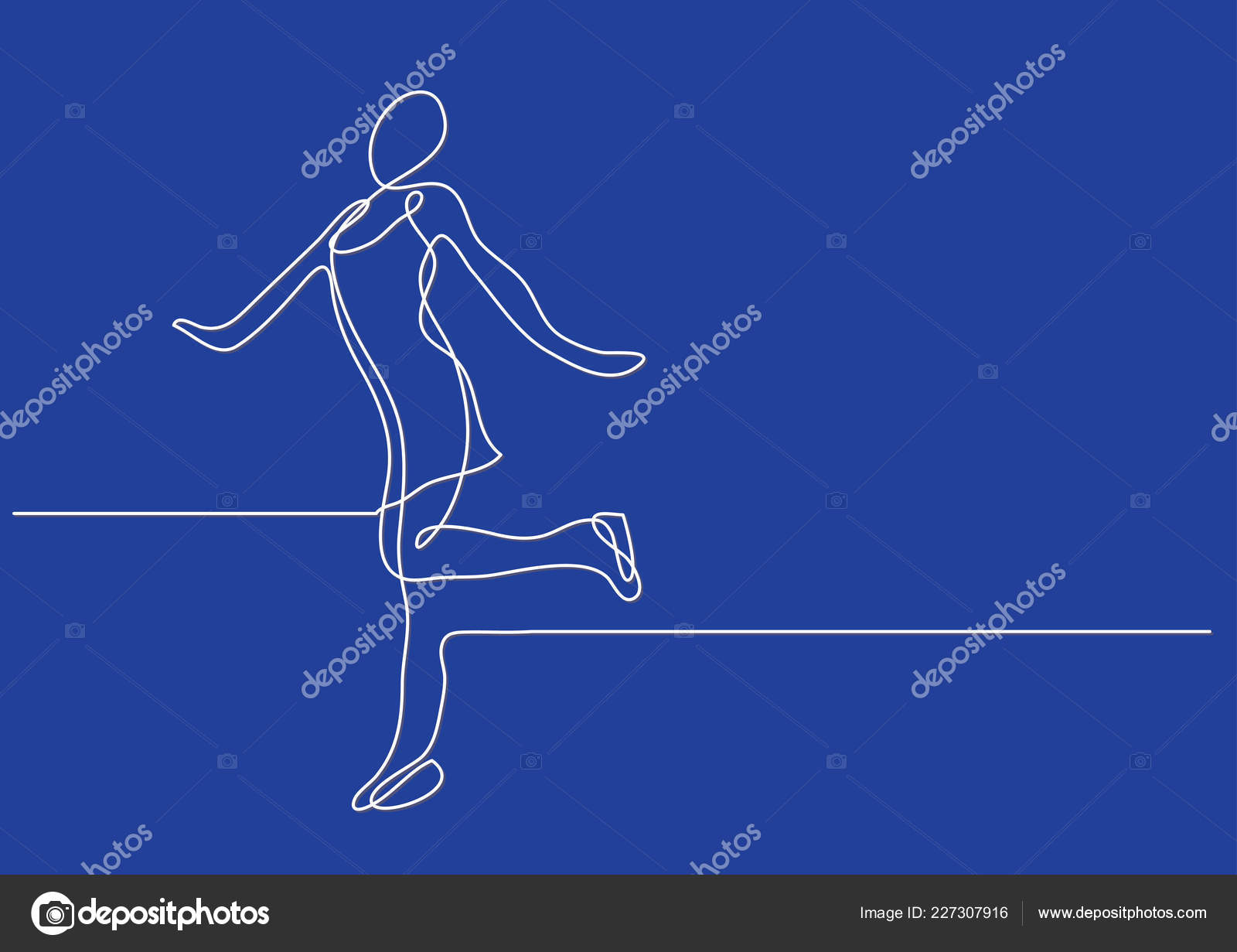 Continuous Line Drawing Figure Skating Girl Stock Vector by ...