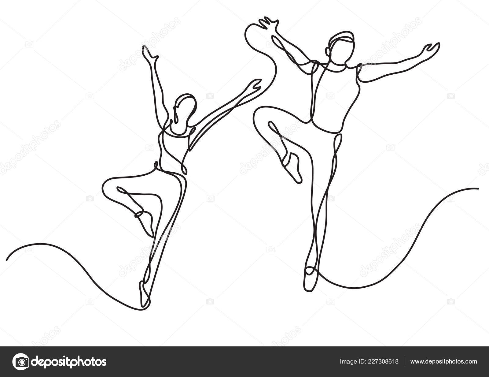 Line Drawings Of People Dancing