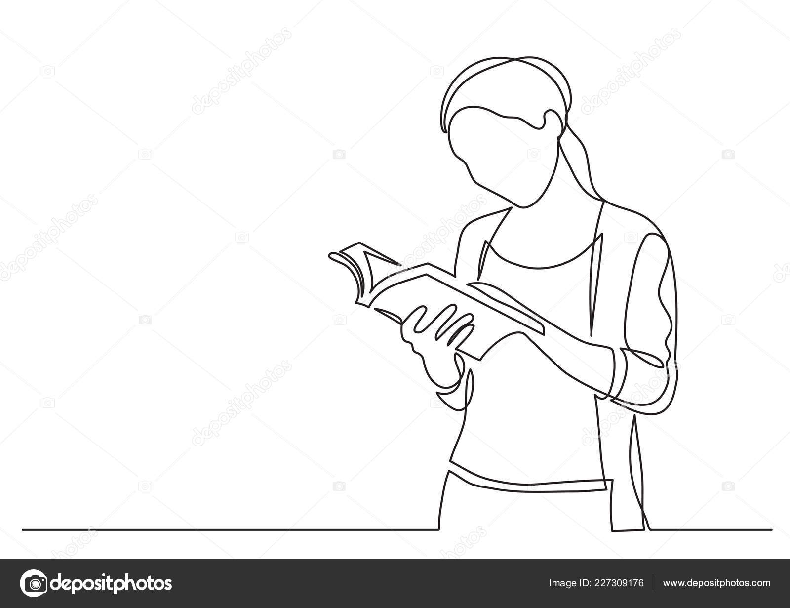 Standing Woman Line Drawing