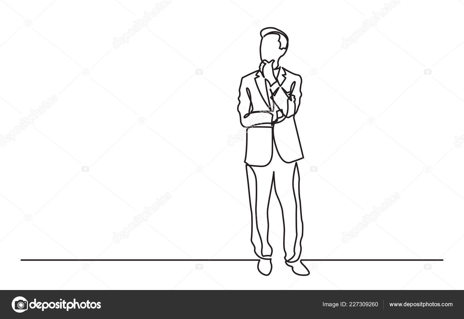 Outline Drawing Of A Person Standing