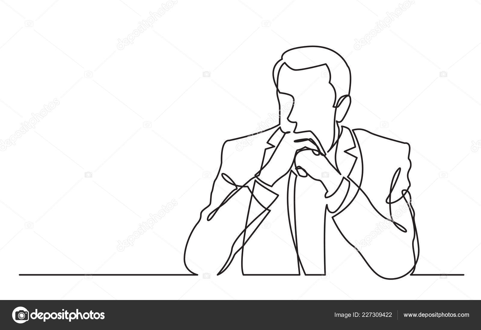 Thinking Man Drawing