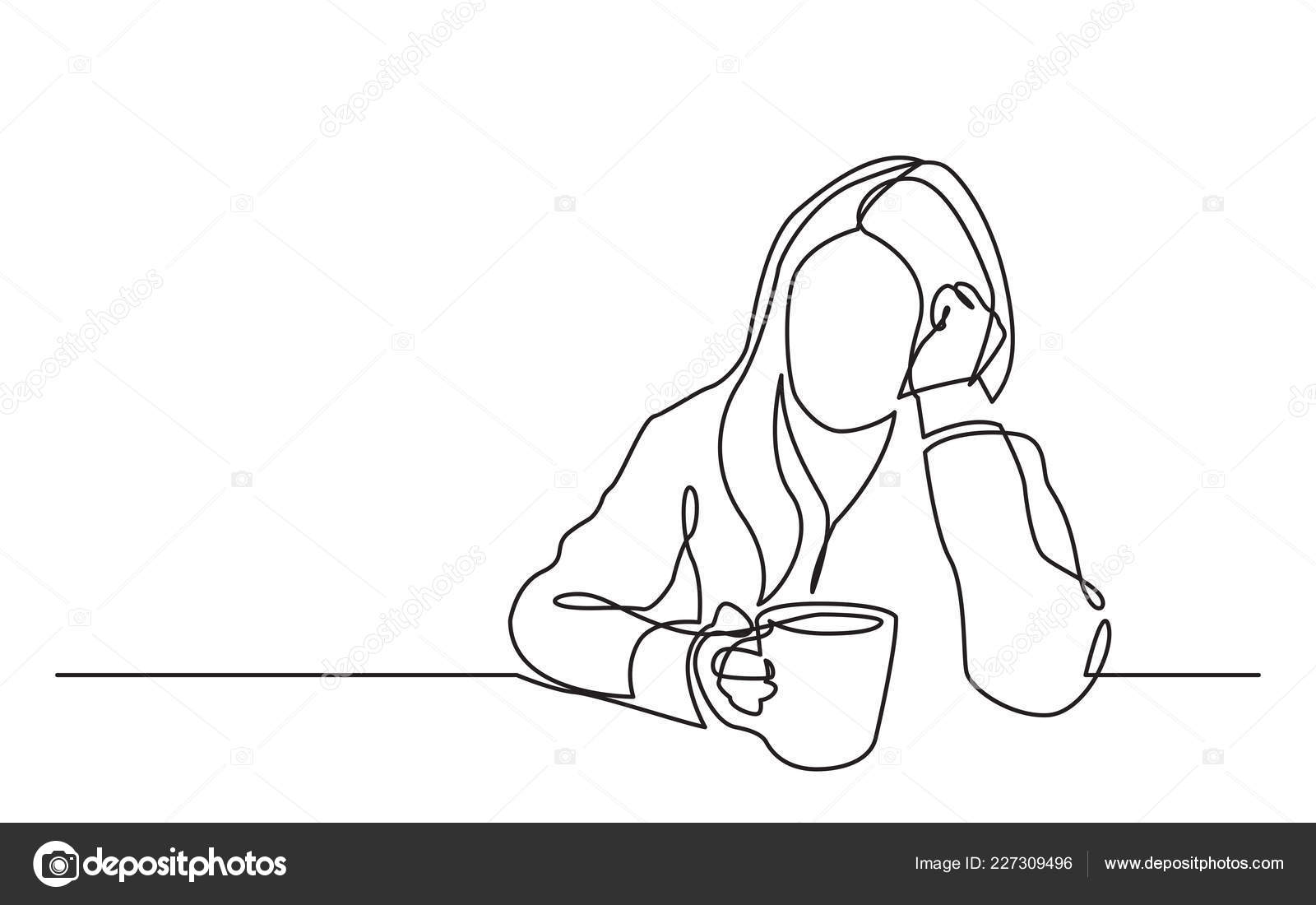 Girl Dreaming Drawing