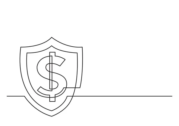 One Line Drawing Isolated Vector Object Dollar Sign Symbol Medicine ...