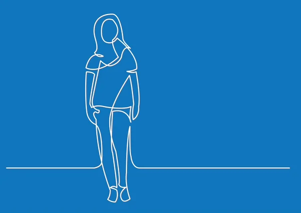 Continuous Line Drawing Figure Skating Girl Stock Vector by ...