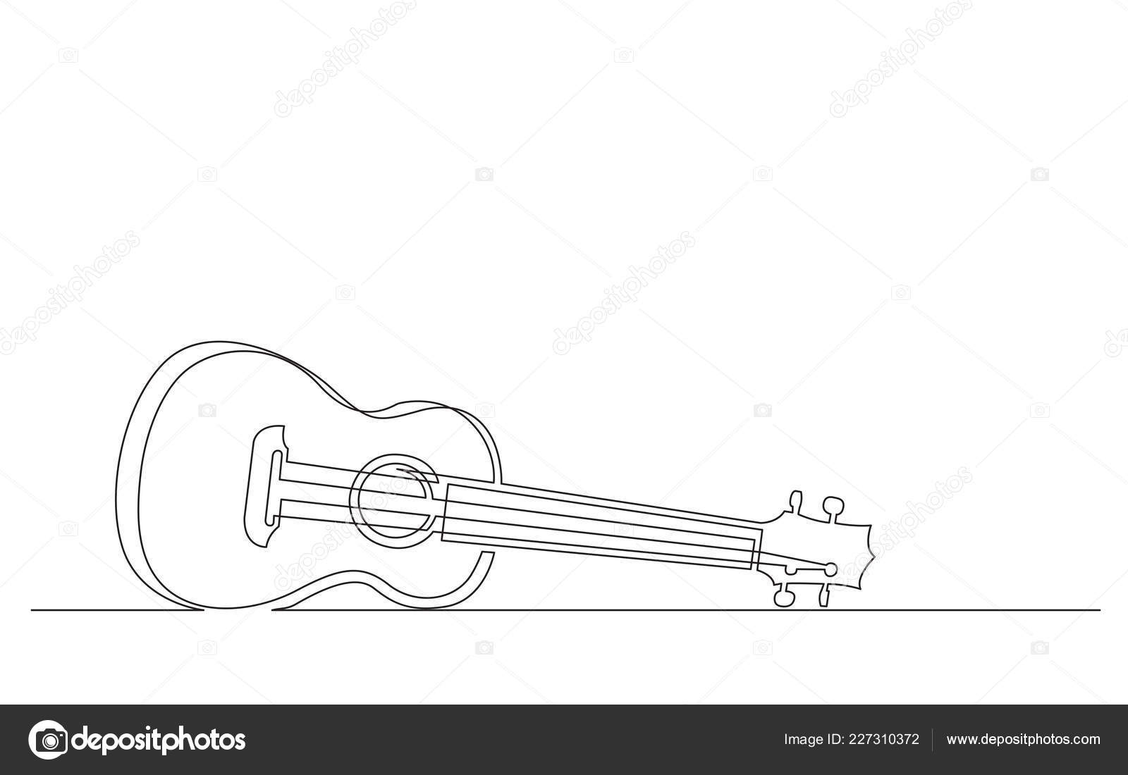 Continuous Line Drawing Traditional Ukulele — Stock Vector © One_Line ...