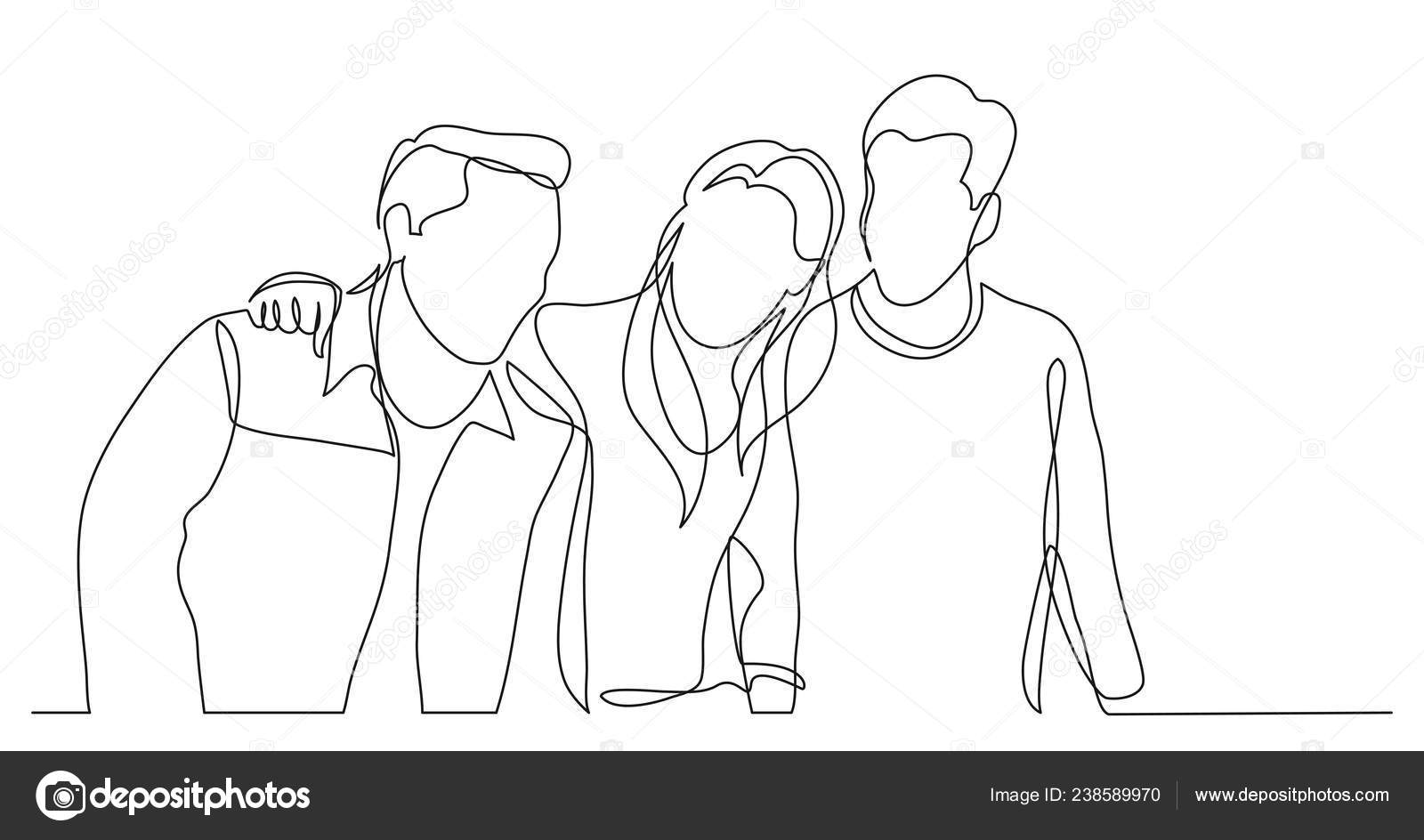 Supporting Each Other Drawing