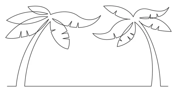 Dibujo lineal palmera imágenes de stock de arte vectorial | Depositphotos