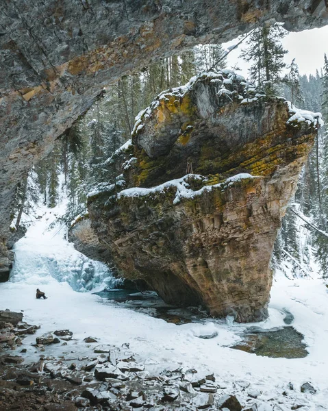 This secret cave is tucked away on an easy hike in Johnston Canyon ...