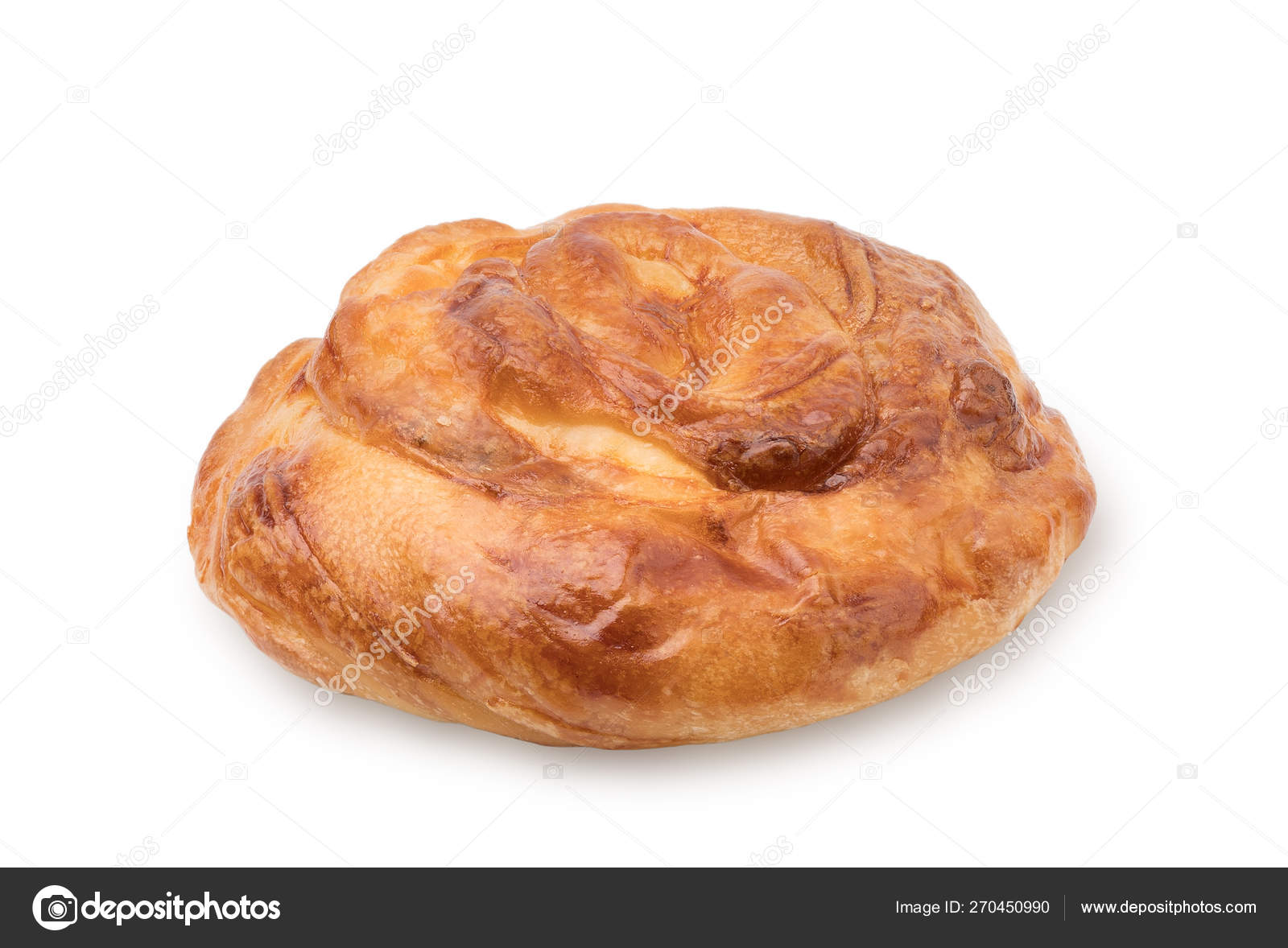 Baking from puff pastry, Vertuta or placinda with cottage cheese and ...