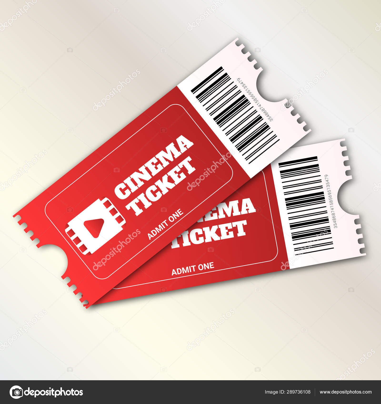 Dos entradas de cine vector Vector de stock #289736108 de ©ellysonn