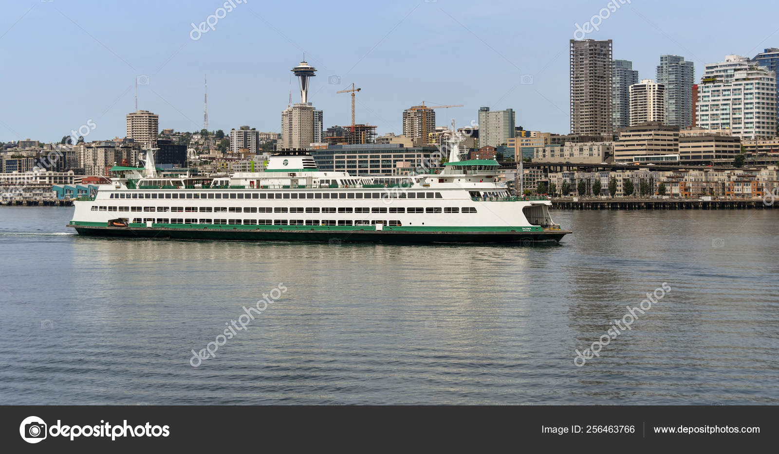Clipart Seattle Skyline Ferry Boats
