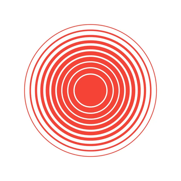Concentric circles, radial lines pattern. Pain circle — Stock Vector ...