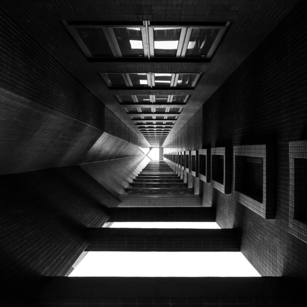 underground tunnel with a large window - Stock Image - Everypixel