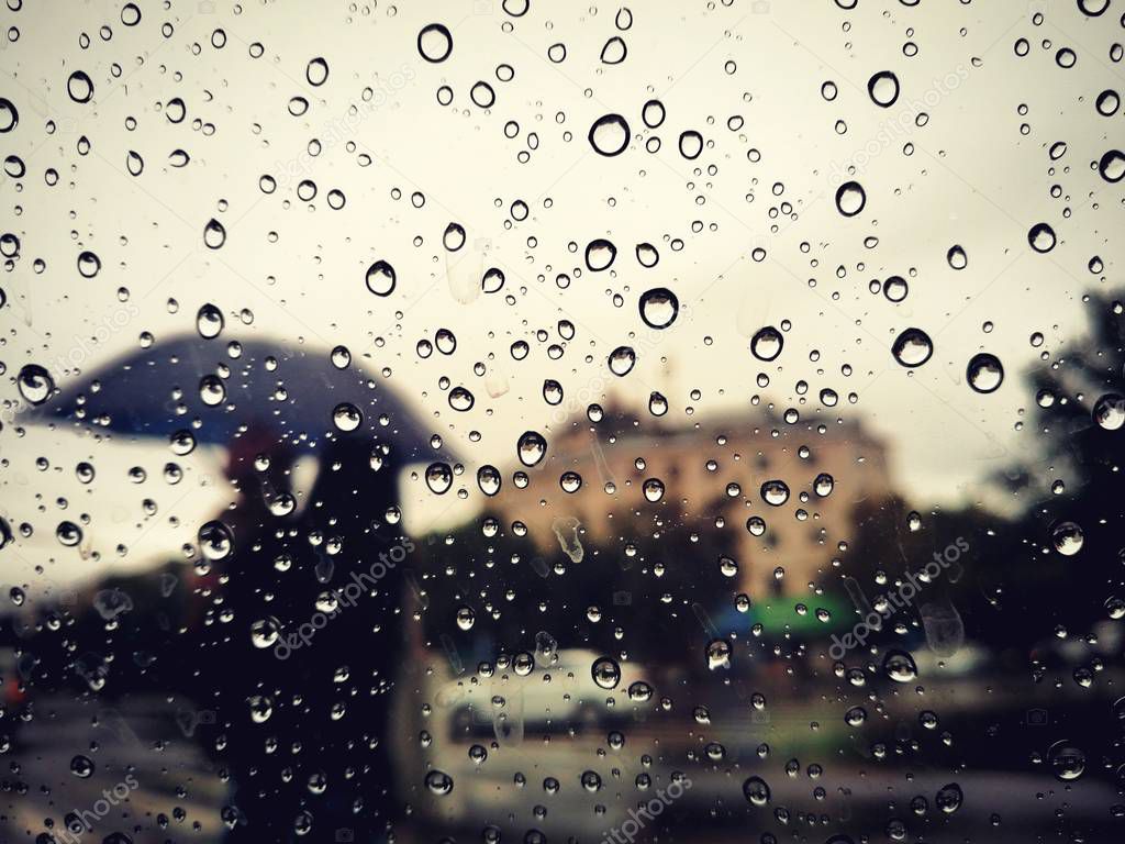 Rain Drops Glass Wet Window Rainy Weather — Stock Photo © Imaginechina ...