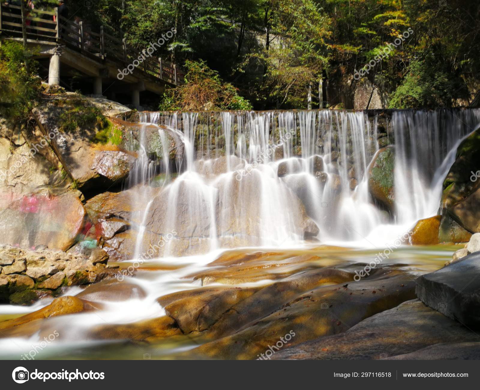 Waterfall Forest Nature River Flow — Stock Photo © Imaginechina-Tuchong ...
