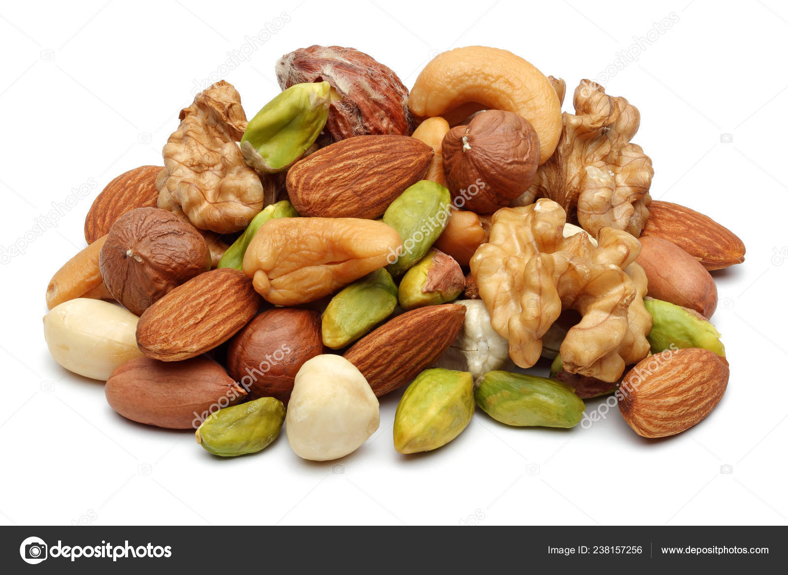 Mixed Nuts Isolated White Background Stock Photo by ©mahirart 238157256